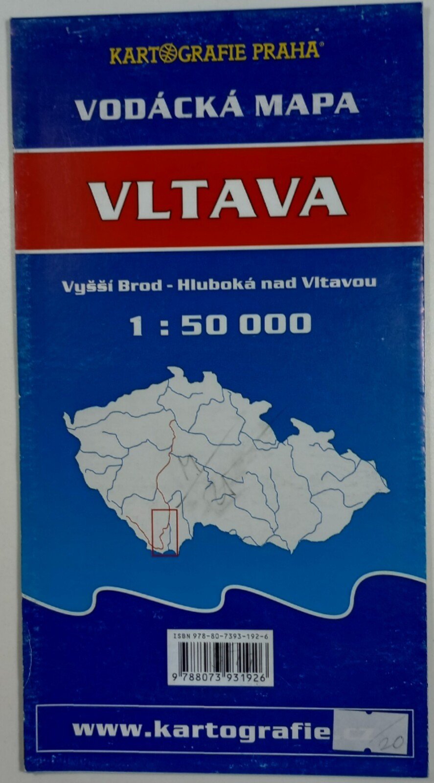 vodácká mapa - Vltava 1:50 000 (kolektiv) | Antikvariát Červený knír