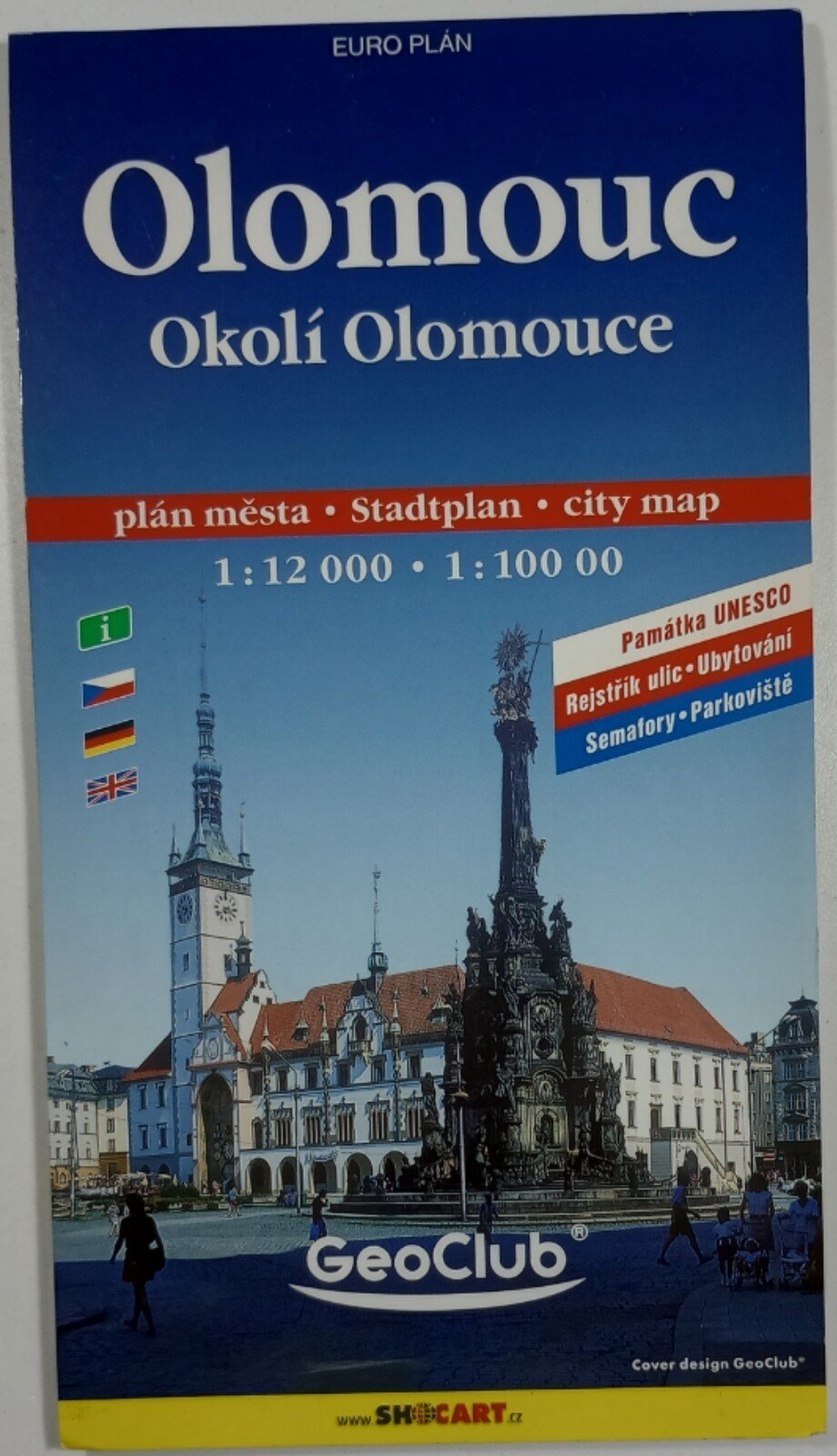 mapa - Olomouc /Okolí Olomouce/ plán města 1:12 000 /1:100 000 ...