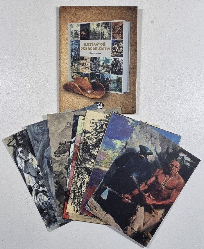 Ilustrátoři dobrodružství (17 pohlednic) (Vladimír Prokop, kolektiv ...